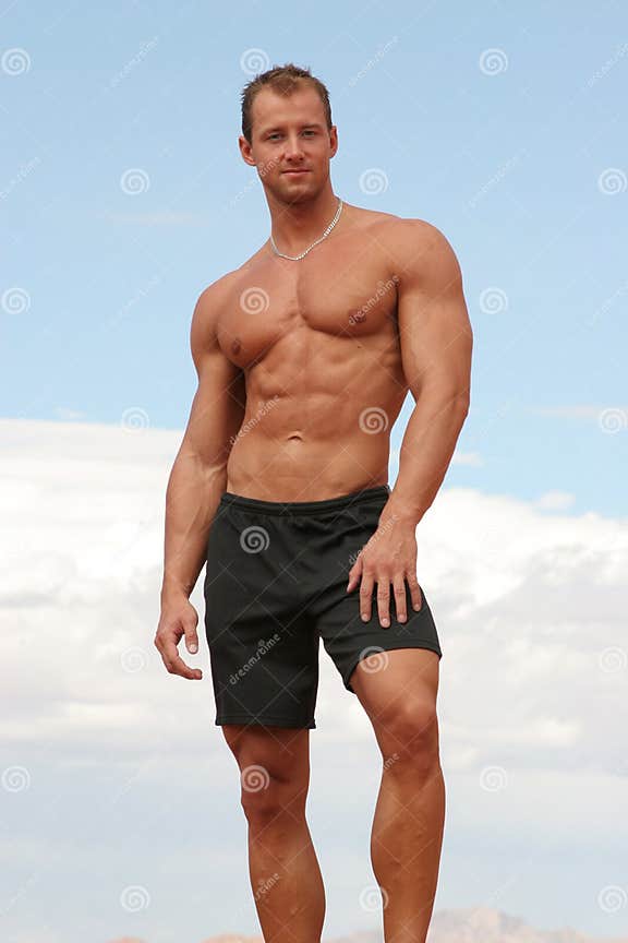 Athletic man stock image. Image of male, fitness, handsome - 1389309