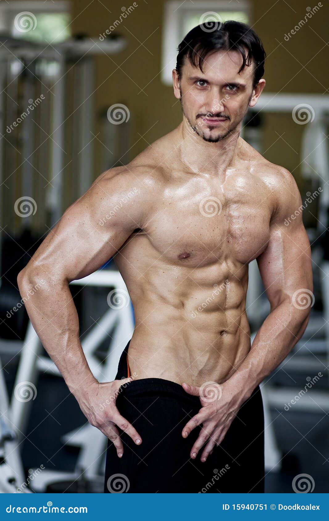 Athletic man stock image. Image of training, exercise - 15940751