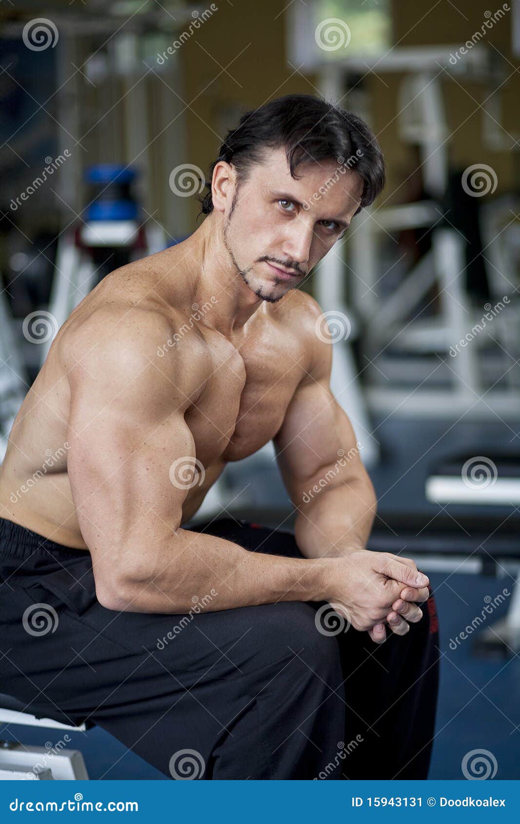 Athletic man stock image. Image of muscle, adult, hand - 15943131