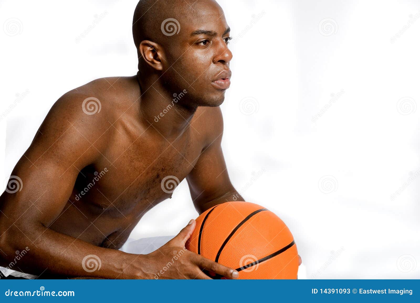 Athletic Man with Basketball Stock Image - Image of looking, healthy ...