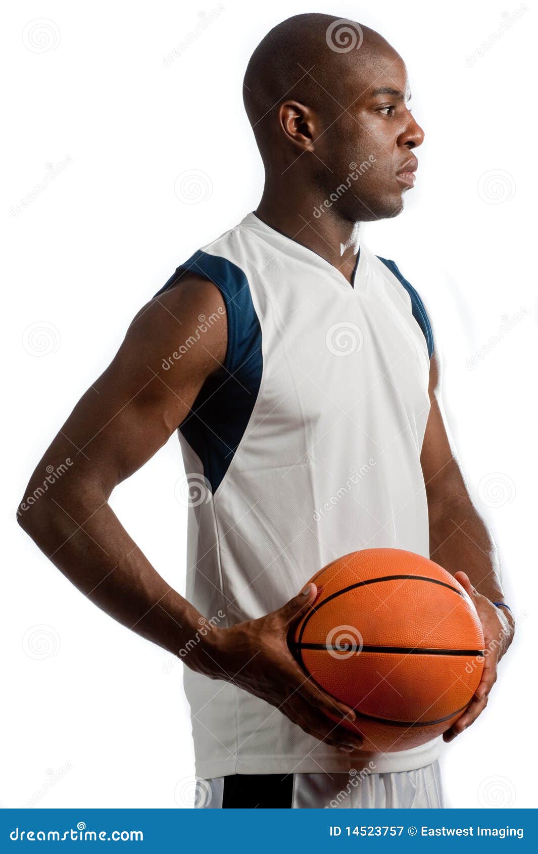 Athletic Man with Basketball Stock Image - Image of attractive, slim ...