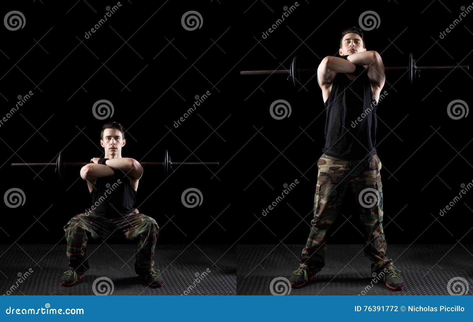 Athletic Man Exercising stock photo. Image of male, military - 76391772