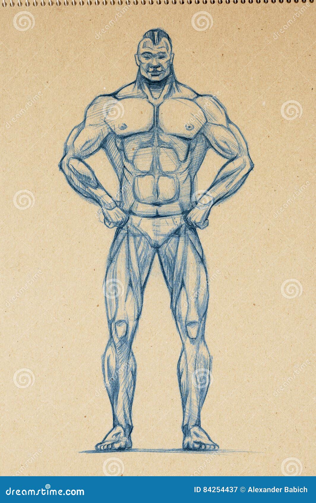 Athletic man stock illustration. Illustration of full - 84254437