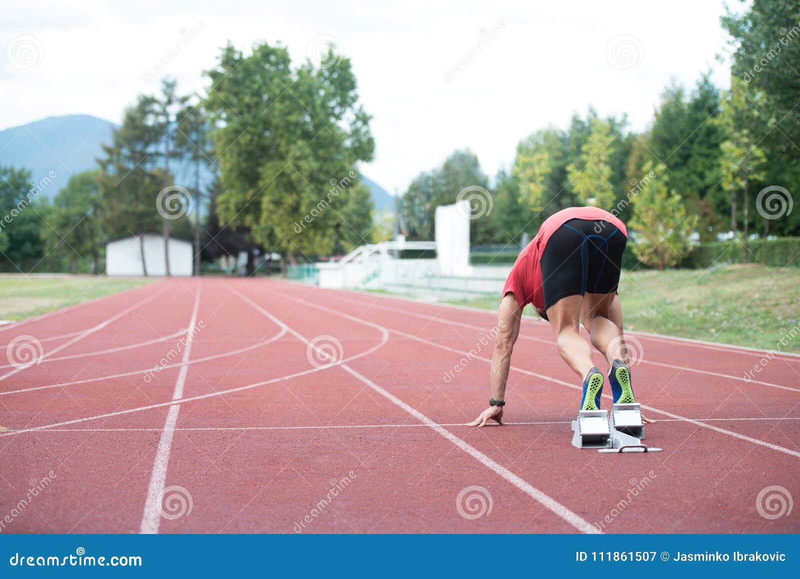 Sprinter Starting Sprint stock image. Image of athletic - 111861507