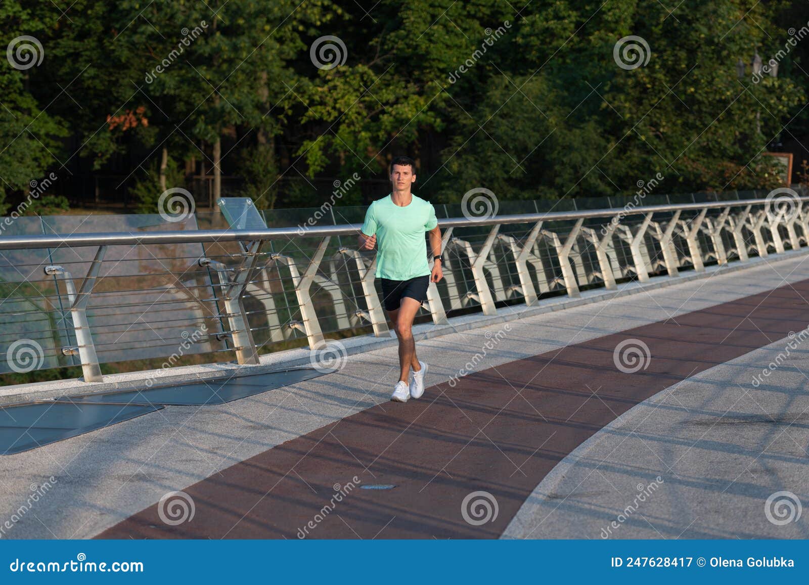 Athletic Man Sprinter Running in Sportswear Outdoor Stock Image - Image ...