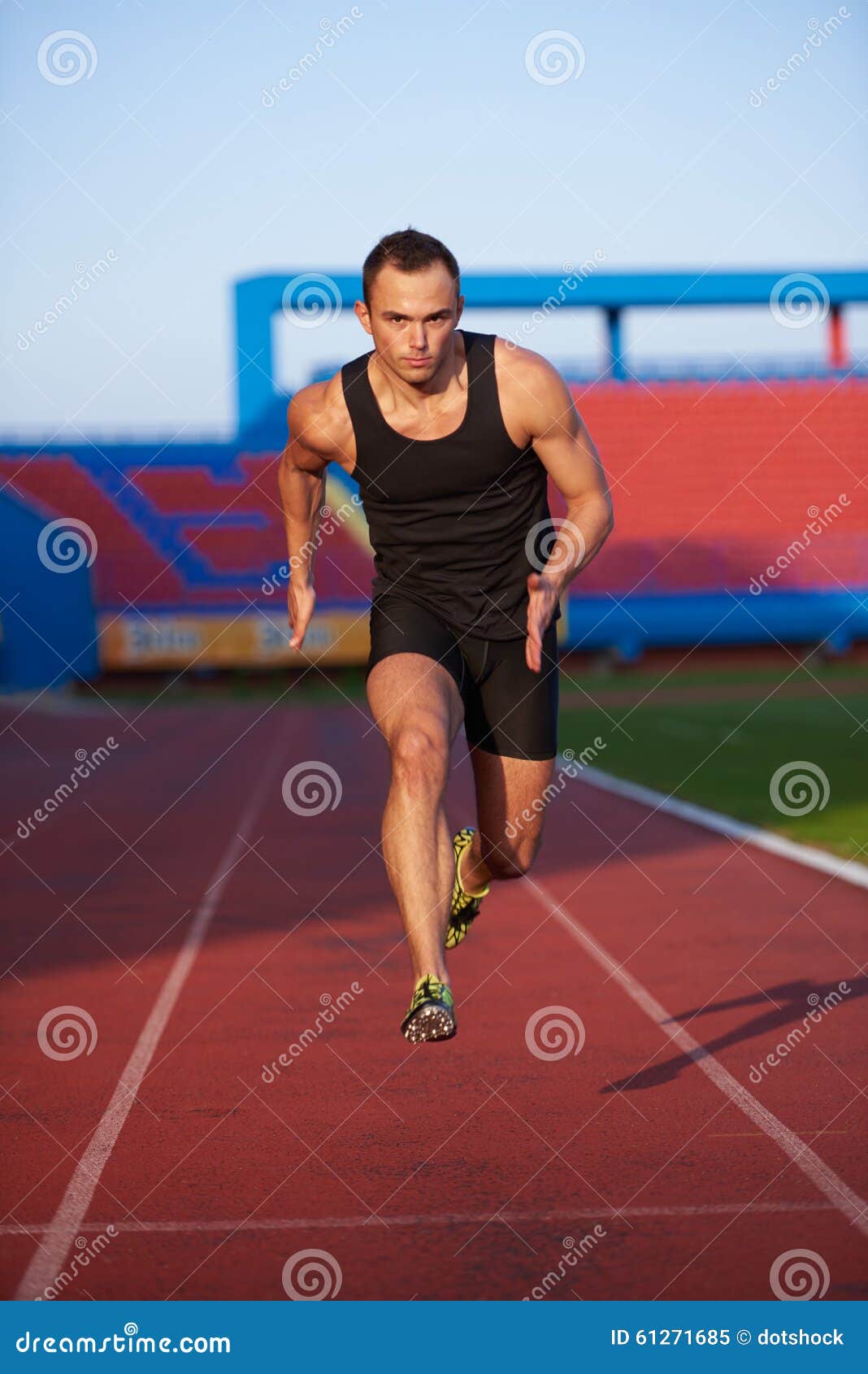 Athletic man start stock image. Image of ambition, determination - 61271685