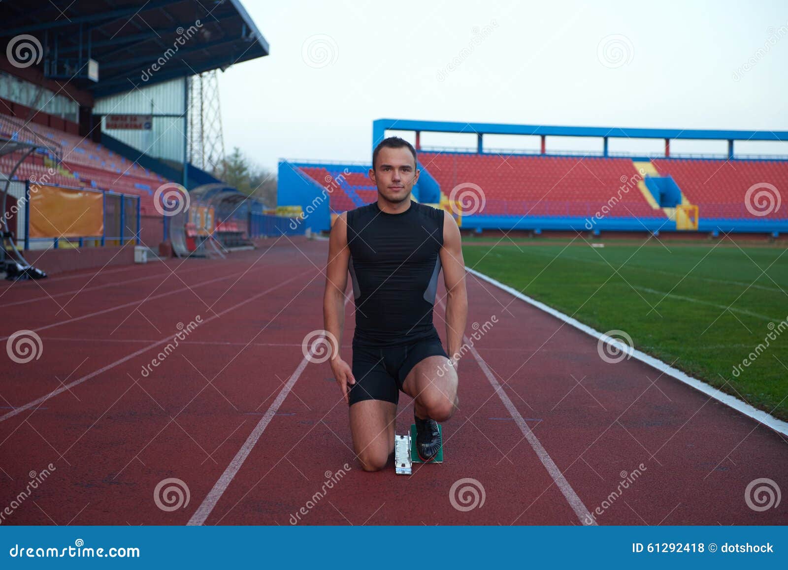 Athletic man start stock photo. Image of professional - 61292418