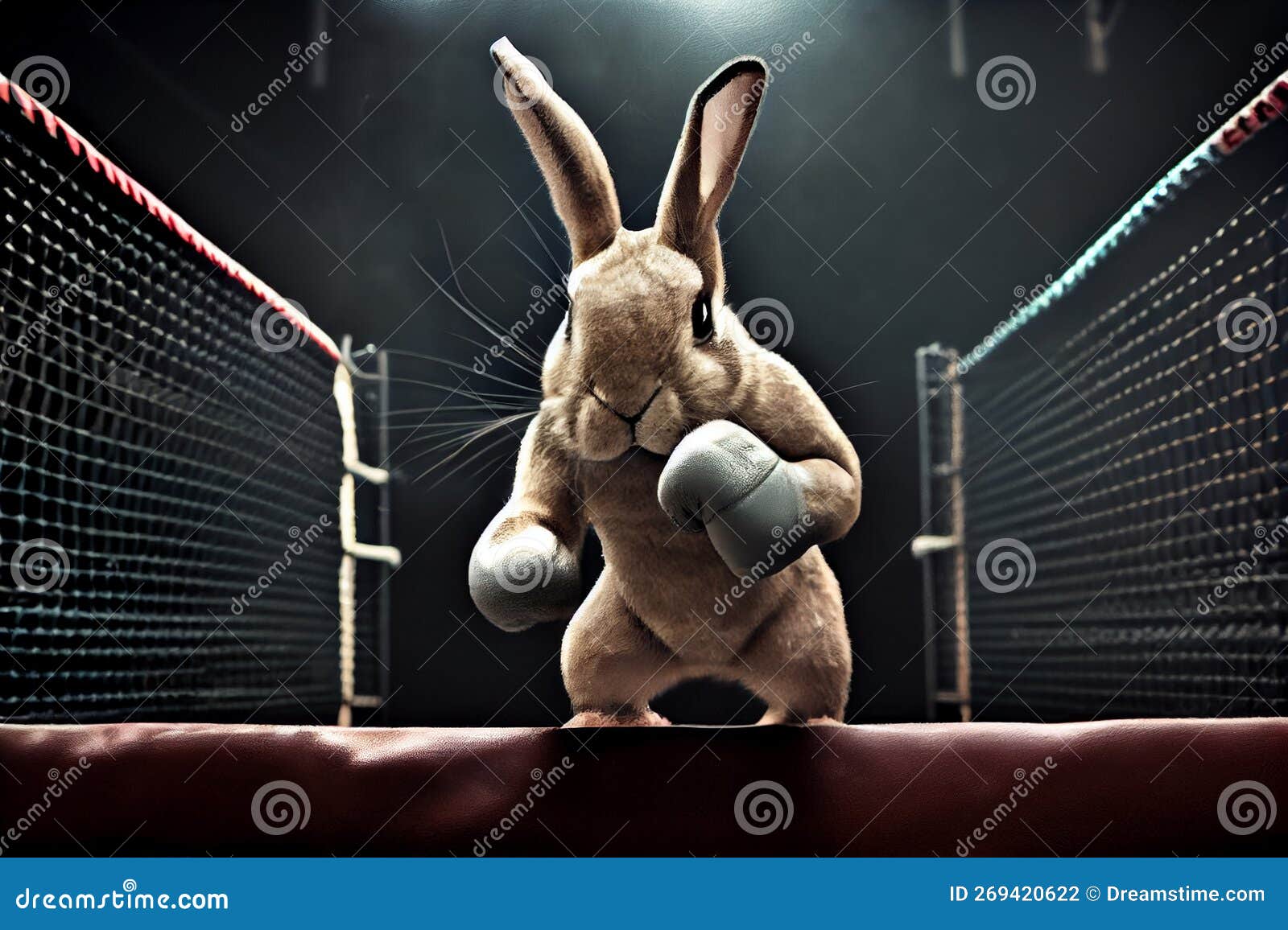 Athletic Rabbit in Boxing Gloves. AI Generated. Stock Photo - Image of ...