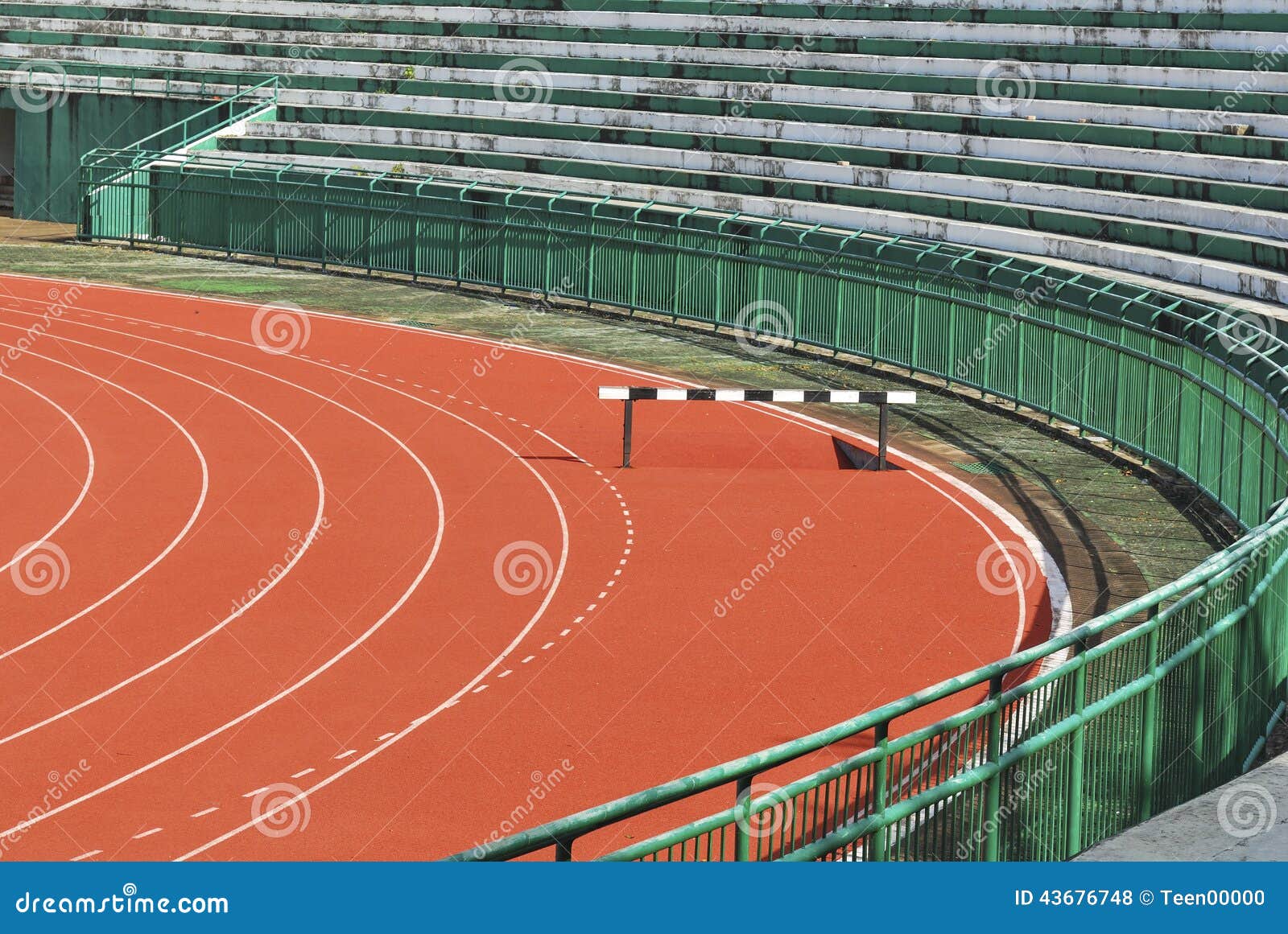 Athletic Running Track in Stadium Stock Photo - Image of athletics ...