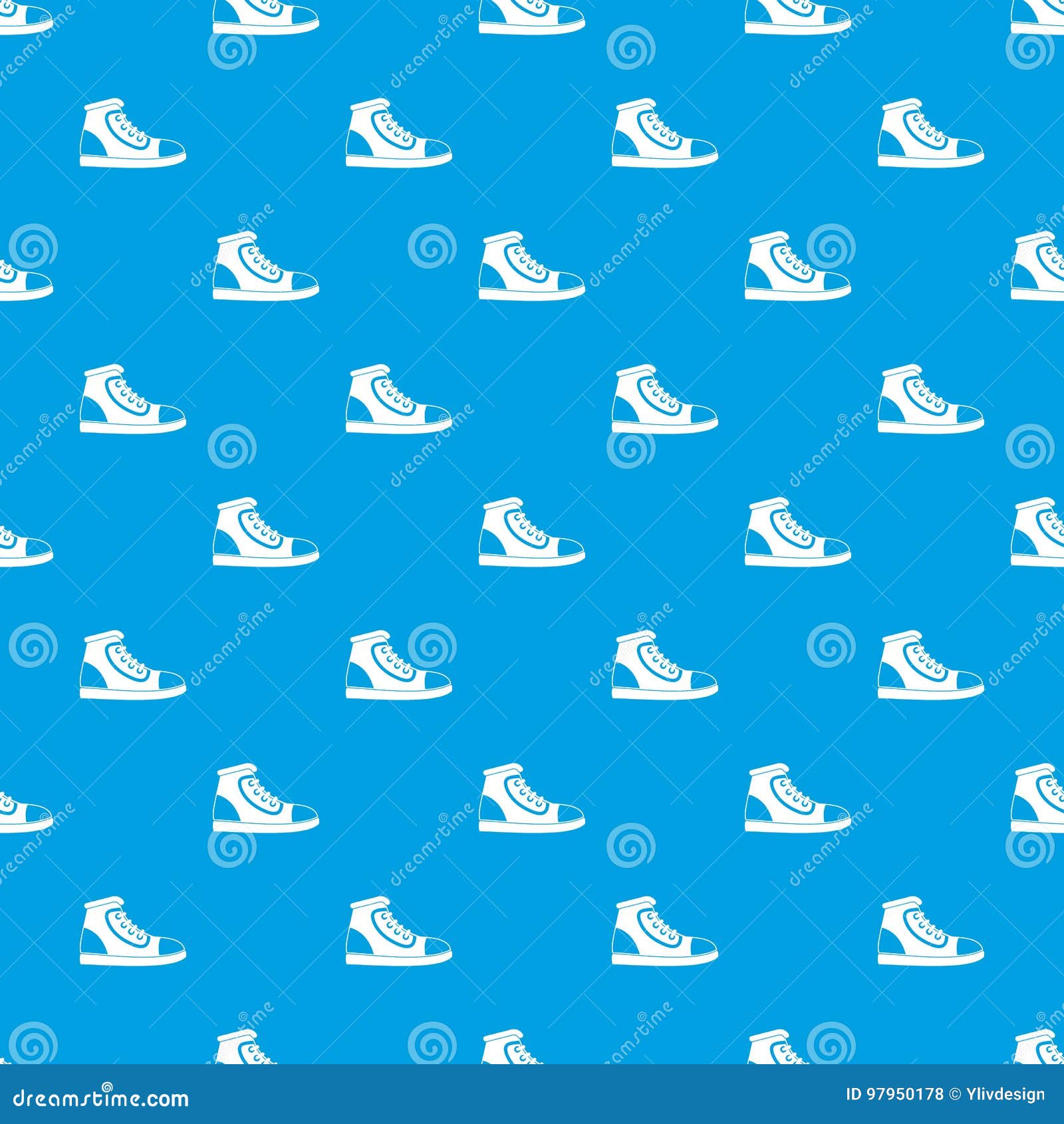 Athletic Shoe Pattern Seamless Blue Stock Vector - Illustration of ...