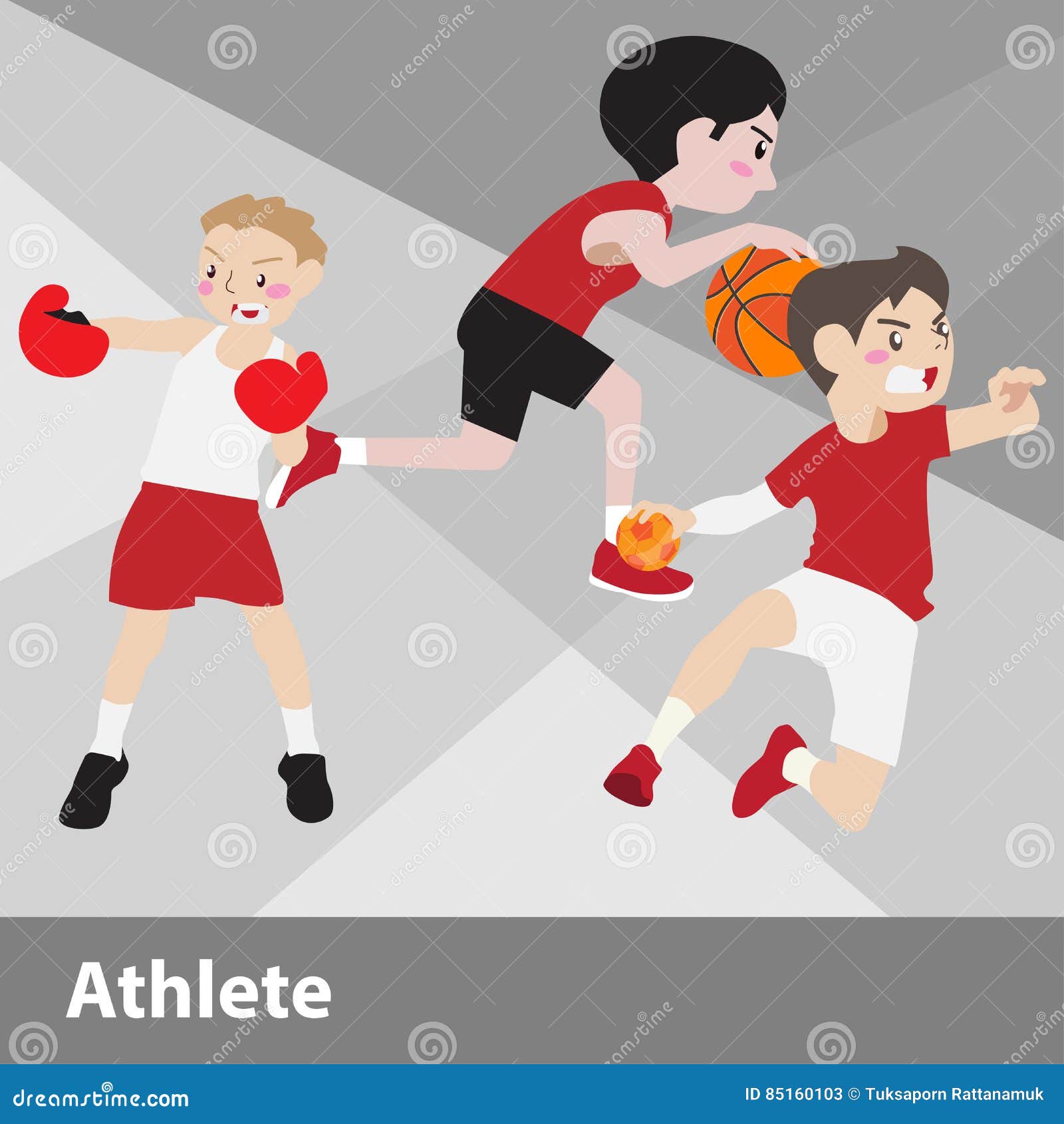 Athletic Sport Vector Cartoon Stock Vector - Illustration of concept ...