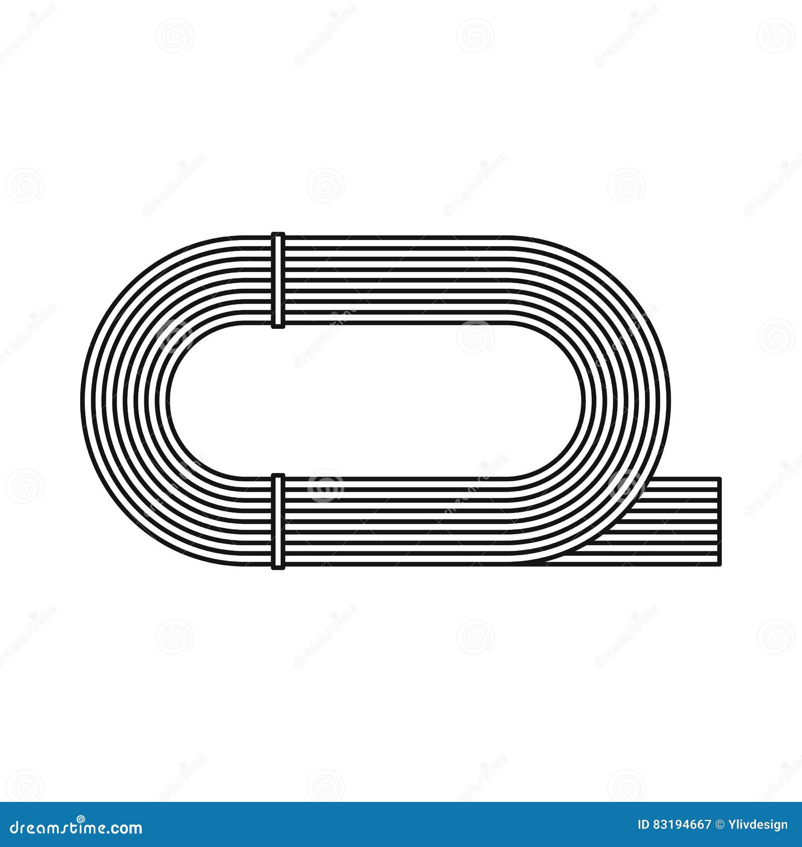 Athletic Stadium Icon, Outline Style Stock Vector - Illustration of ...