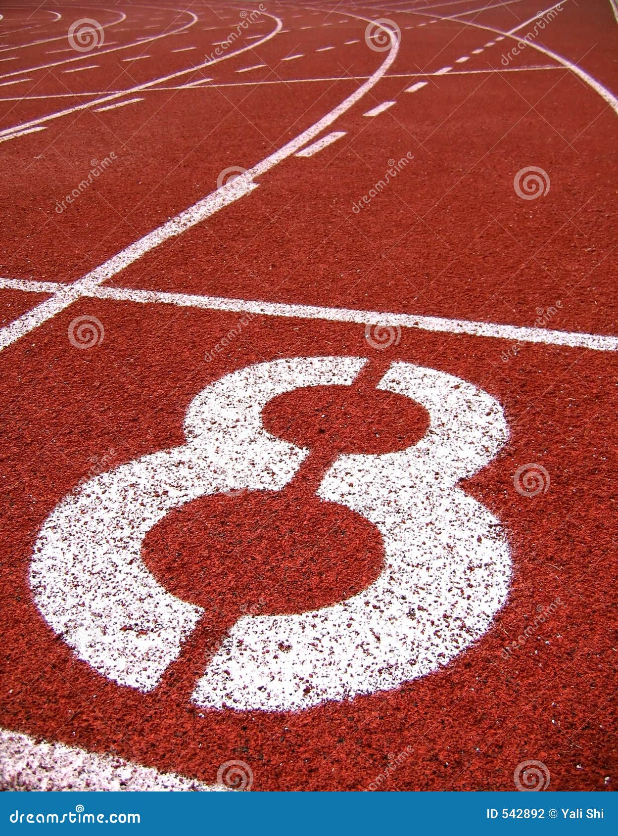 Athletic Surface Markings -- Number Eight Stock Photo - Image of ...
