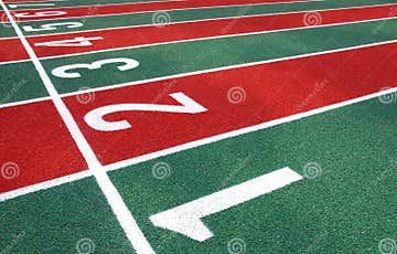 Athletic Track Markings stock image. Image of white, lane - 22030379