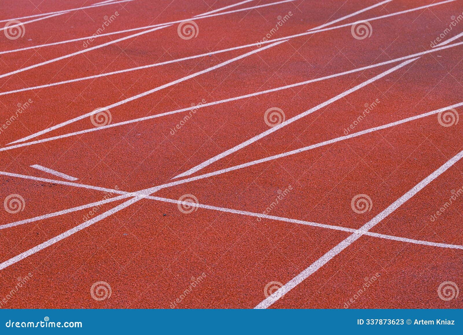 Athletic Track Sport Object Running Special Surface Foreground Close Up ...