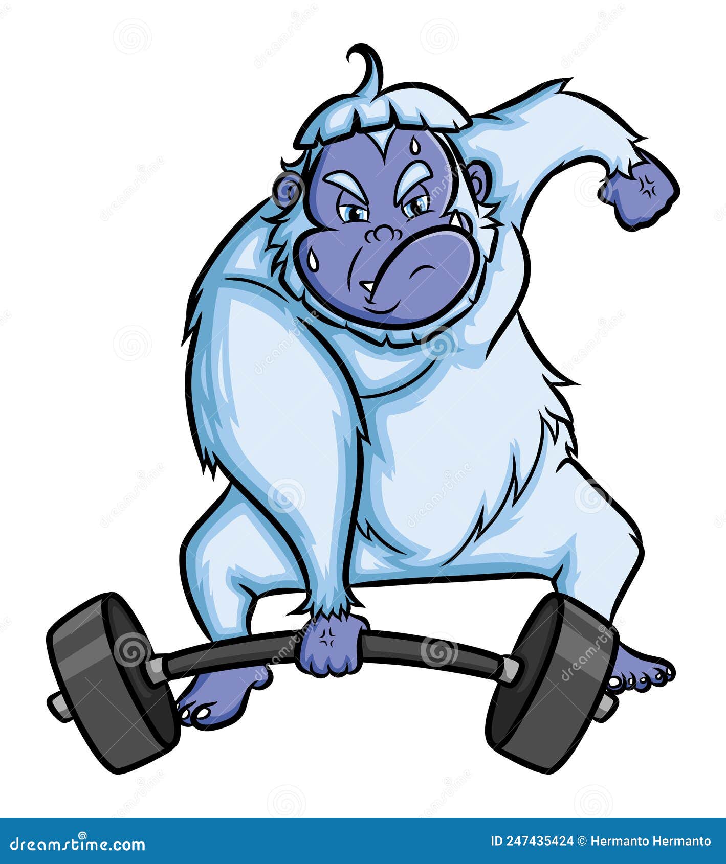 3d Snowman Lifting Weights Stock Photography | CartoonDealer.com #42752678