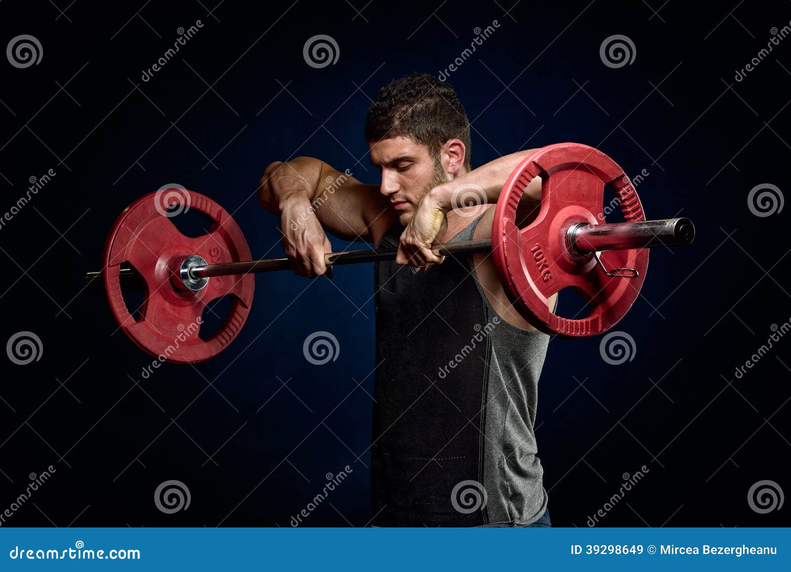 Athletic Young Man Exercising Stock Image - Image of muscles, confident ...