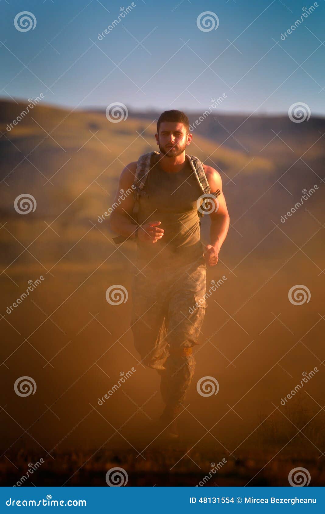 Athletic Young Man Exercising Outdoor Stock Photo - Image of casual ...