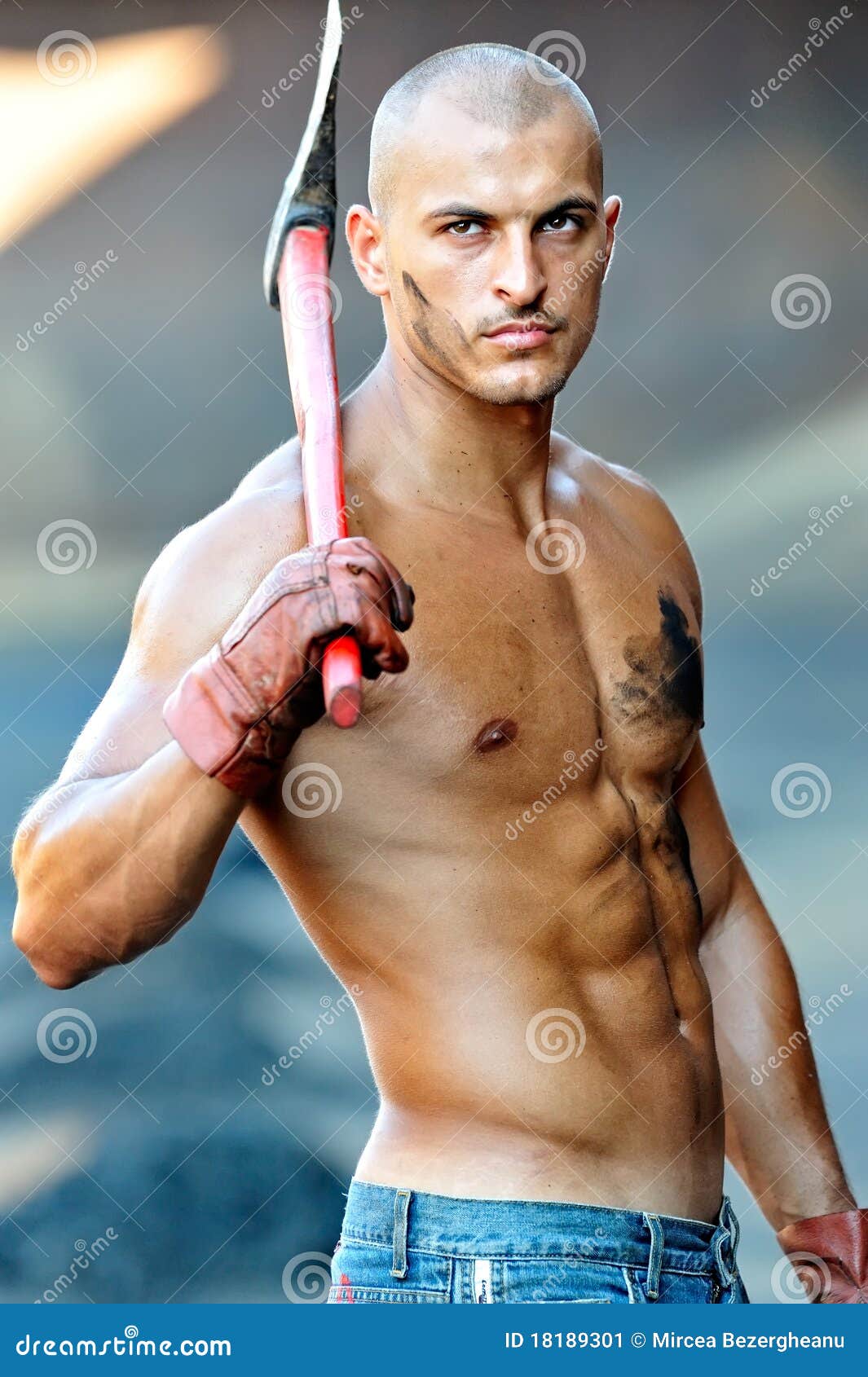 Athletic young man outdoor stock image. Image of sensual - 18189301