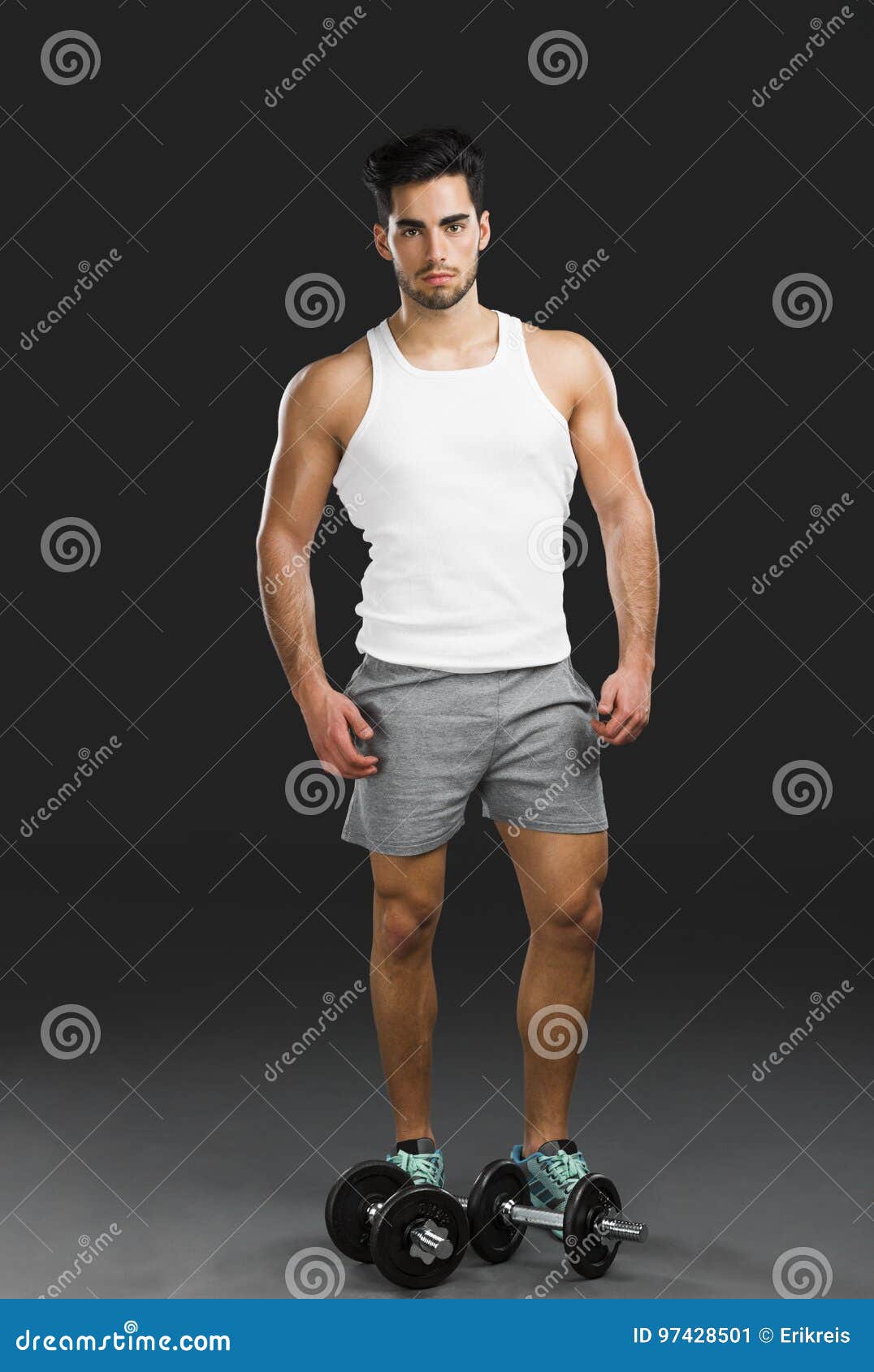 Athletic young man stock image. Image of athlete, portrait - 97428501