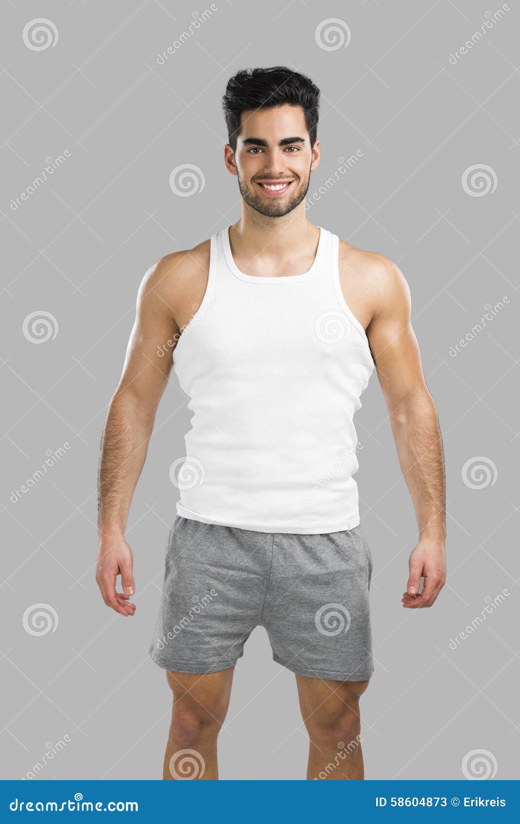 Athletic young man stock image. Image of green, gray - 58604873