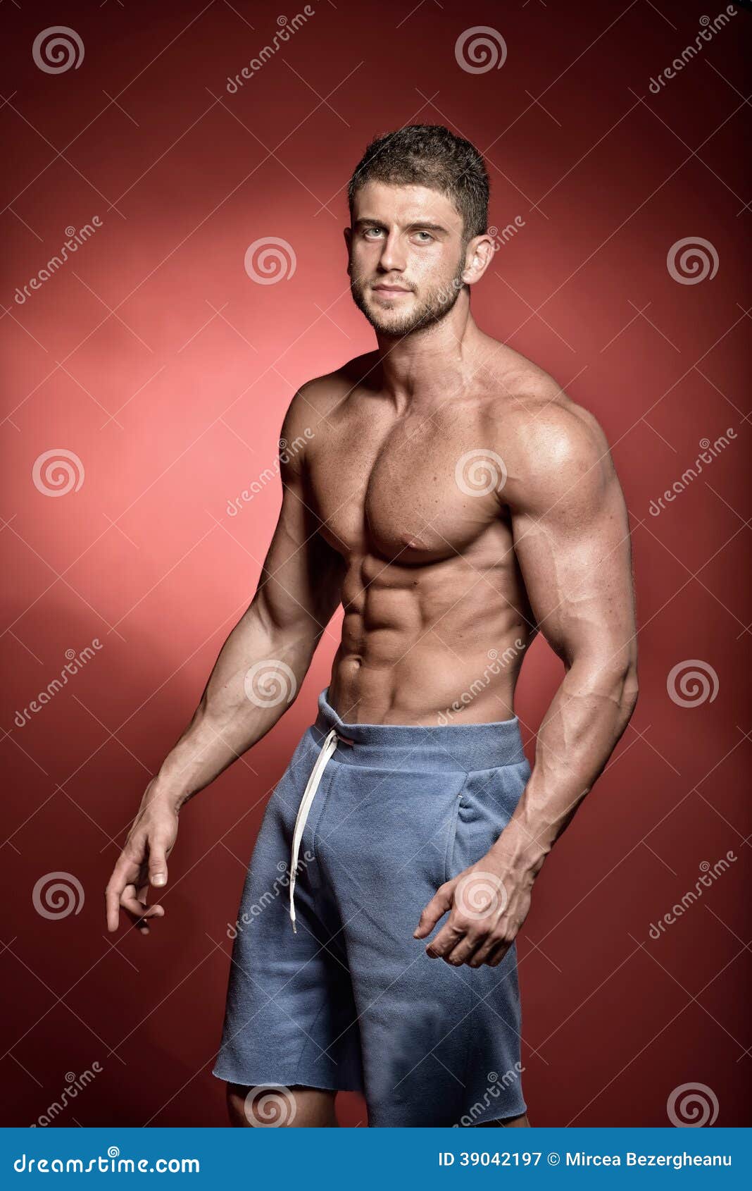 Athletic Young Man Portrait Stock Image - Image of aspirations, body ...