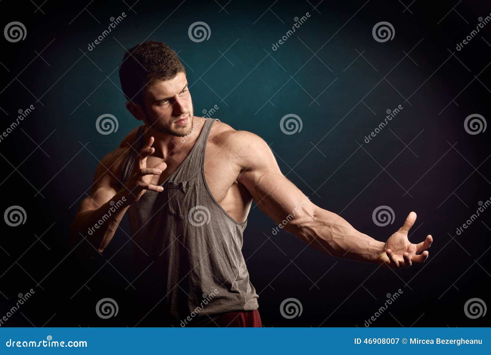 Athletic Young Man Portrait Stock Image - Image of confident, casual ...