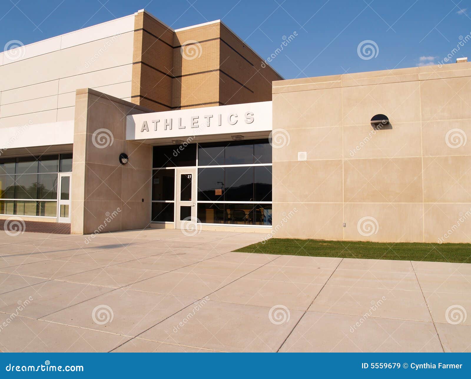 Athletics Entrance for a School Stock Image - Image of entrance, school ...