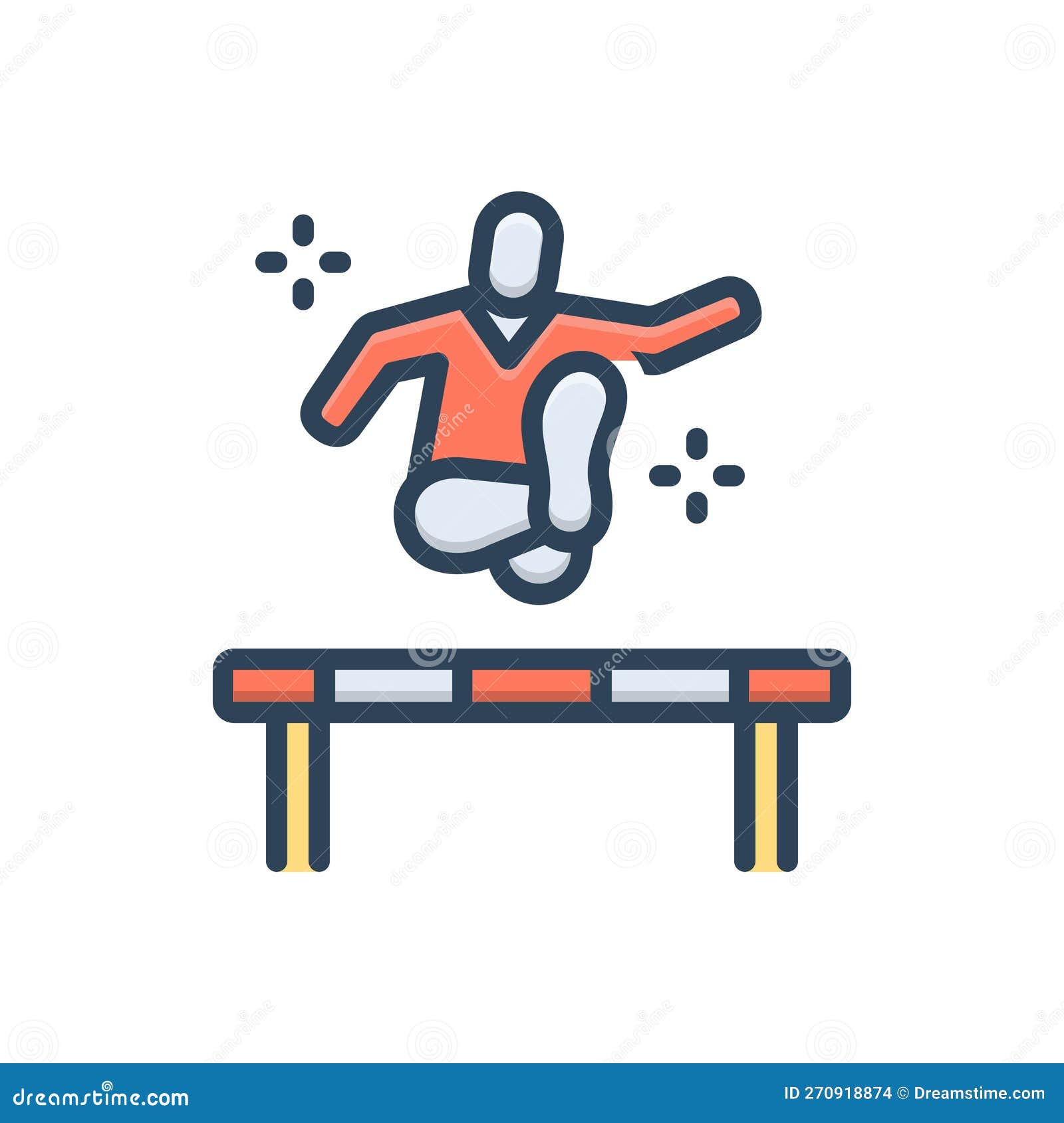 Color Illustration Icon for Athletics, Jump and Running Stock Vector ...