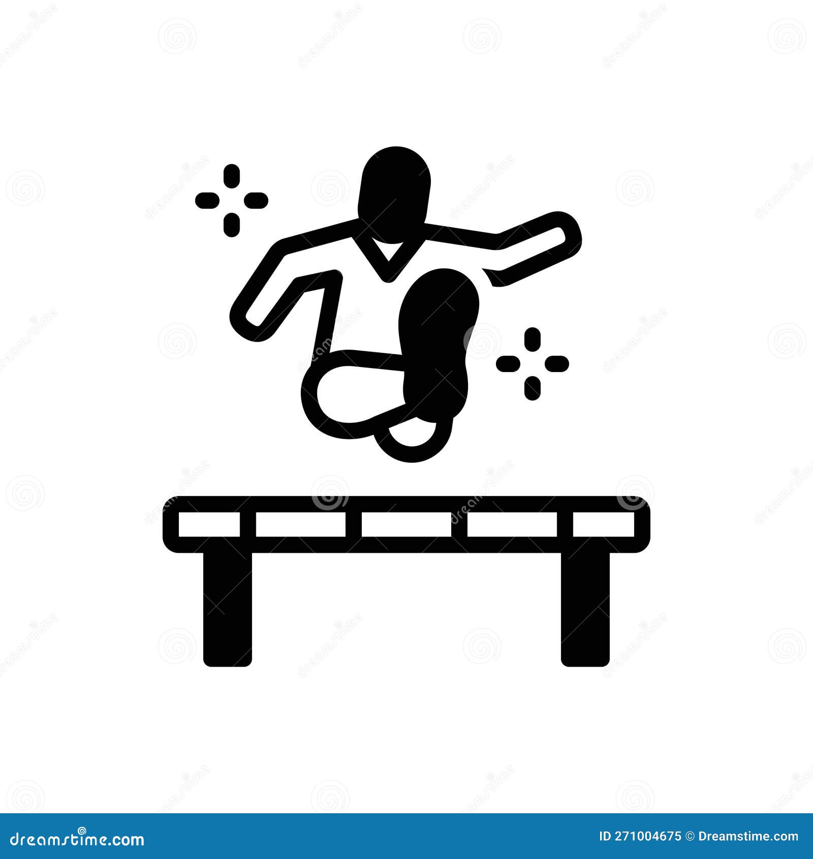 Black Solid Icon for Athletics, Jump and Competition Stock Vector ...