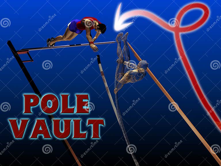 Athletics Pole vault stock illustration. Illustration of individual ...