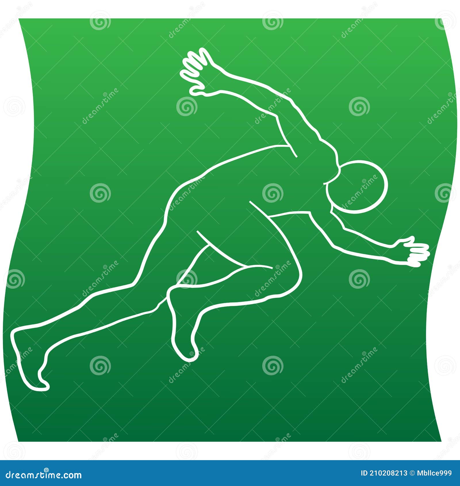 Athletics Run Line Icon of a Sports Set. Vector Stock Vector ...