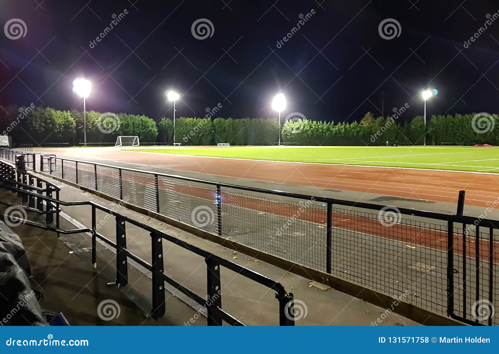 Athletics Track at night stock photo. Image of track - 131571758