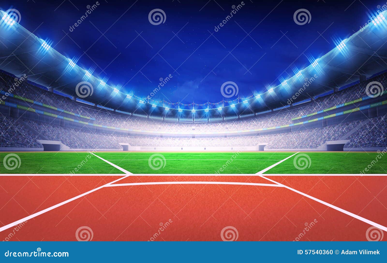 Athletics Stadium with Javelin Throw Post Stock Illustration ...
