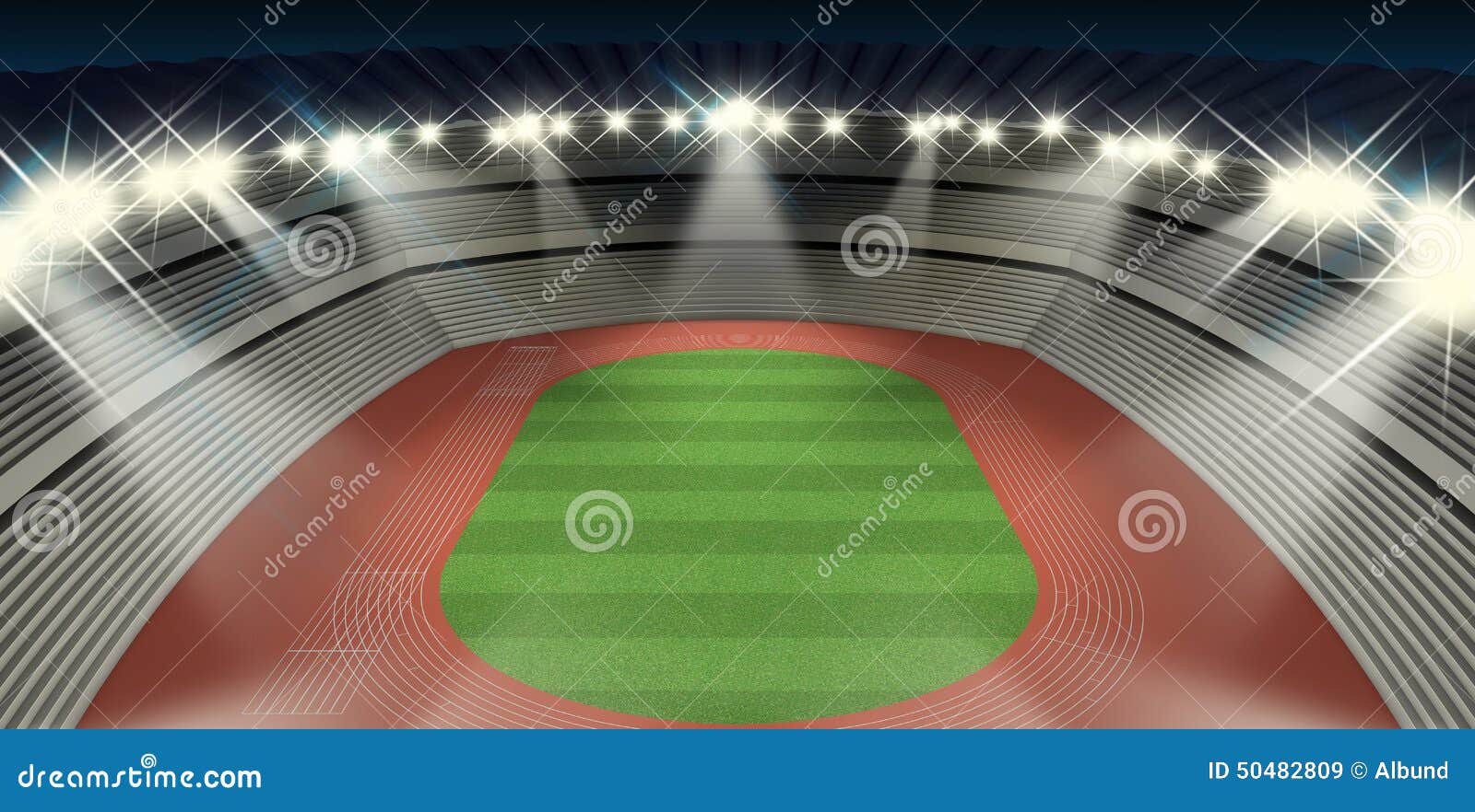 Athletics Stadium Night stock illustration. Illustration of sport ...