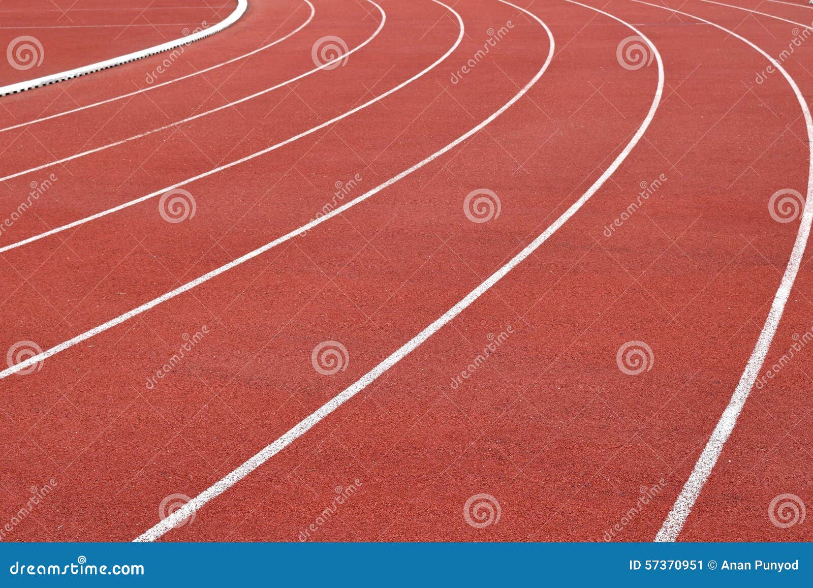 Athletics Stadium Running Track Curve Stock Image - Image of number ...