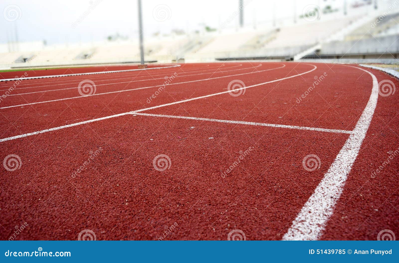 Athletics Stadium Running Track Curve Stock Image - Image of floor ...