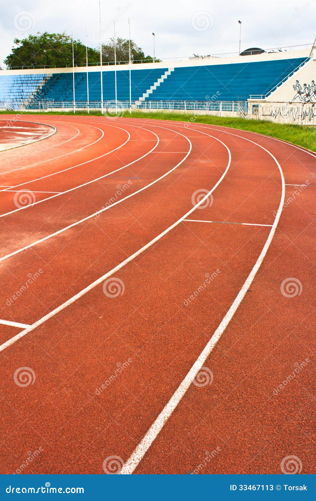 Athletics Stadium Running Track Stock Image - Image of lane, racecourse ...