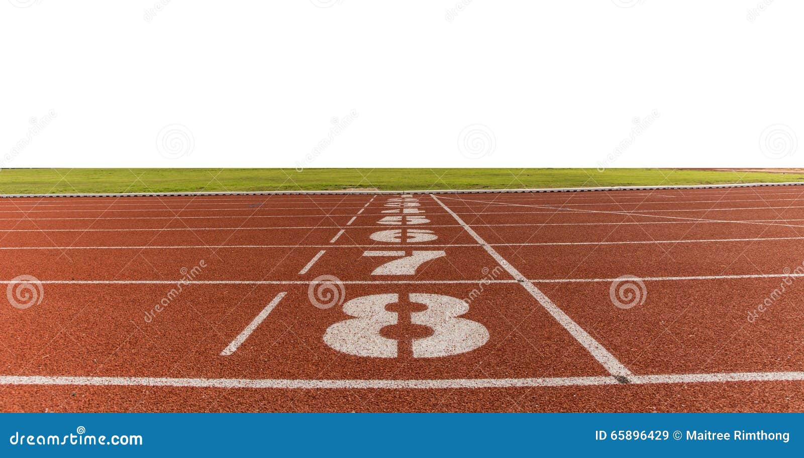 Athletics Stadium Running Track Rubber Standard Red Color Stock Image ...