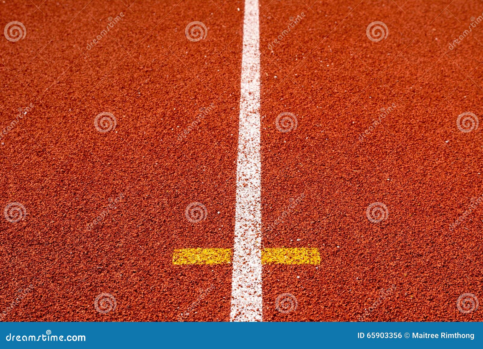 Athletics Stadium Running Track Rubber Standard Red Color Stock Photo ...
