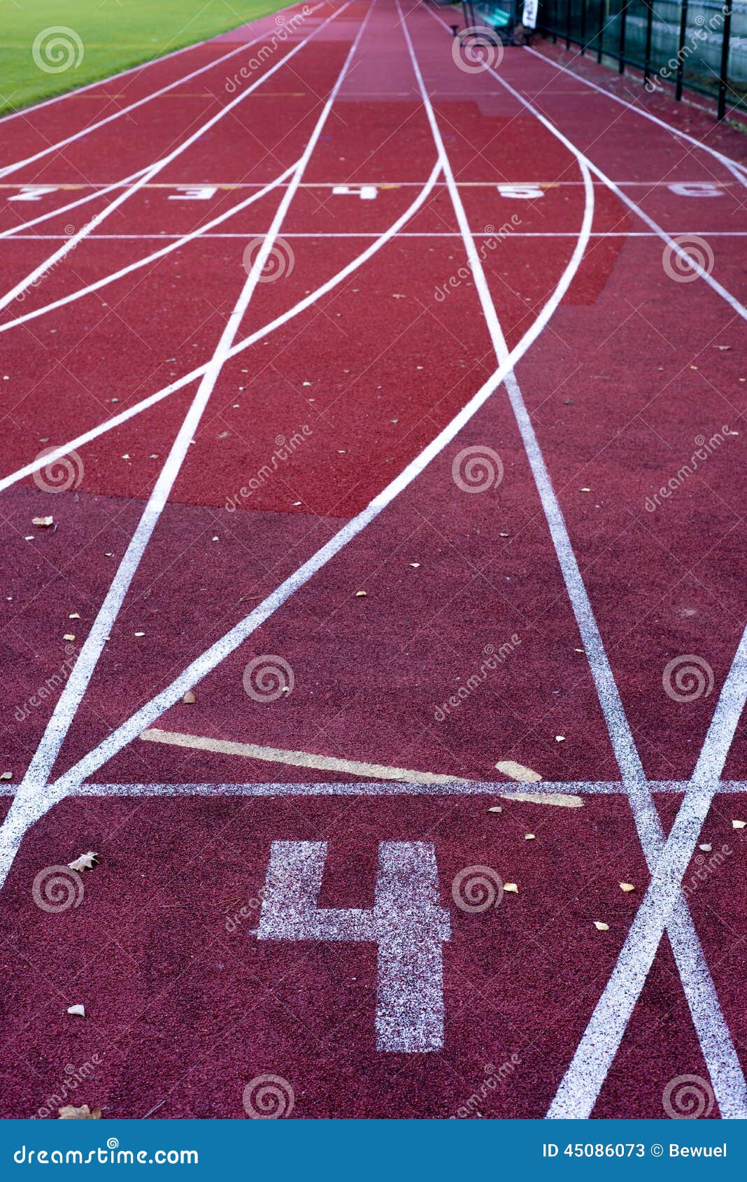 Athletics Stadium Running Track. Stock Image - Image of compete, lane ...