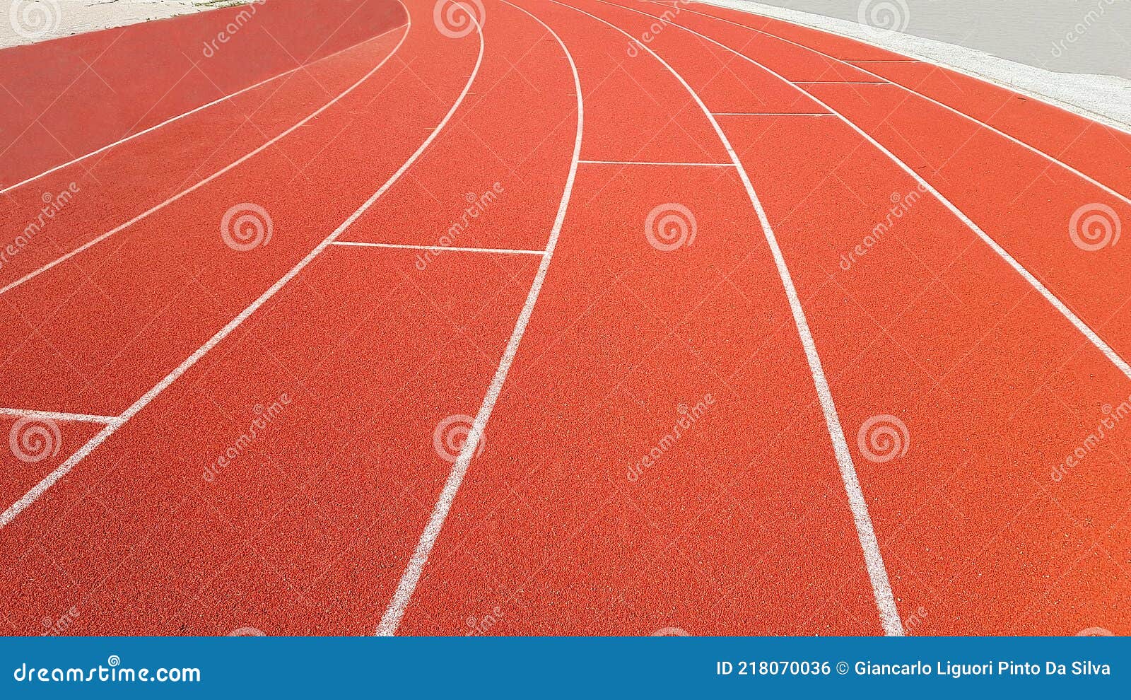 Athletics Track Curve for Running or Jogging Stock Photo - Image of ...