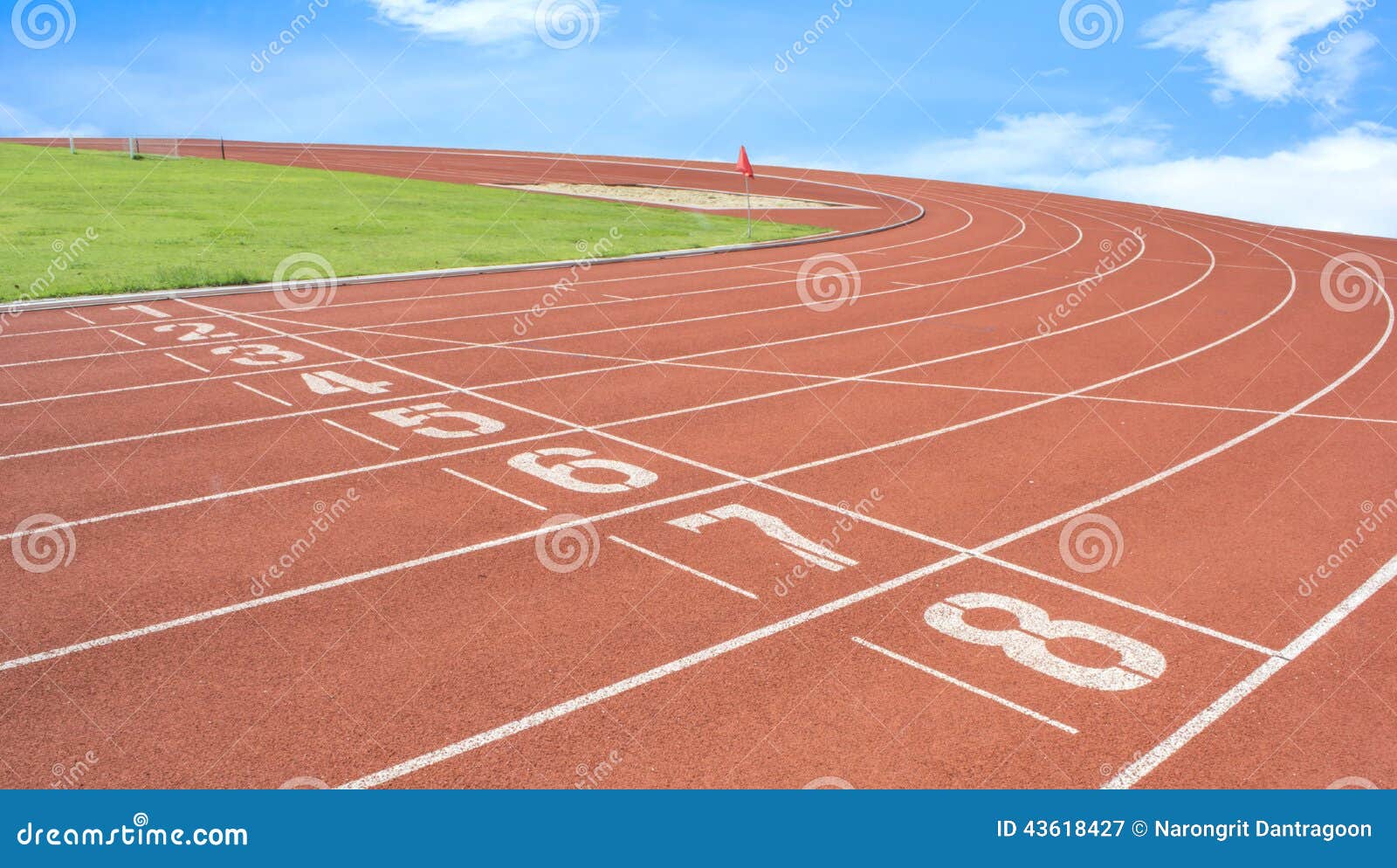Athletics Track Lane stock image. Image of ground, field - 43618427