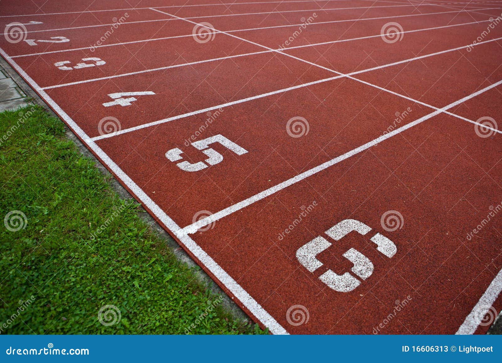 Athletics Track Lane Numbers Stock Image - Image of line, paint: 16606313
