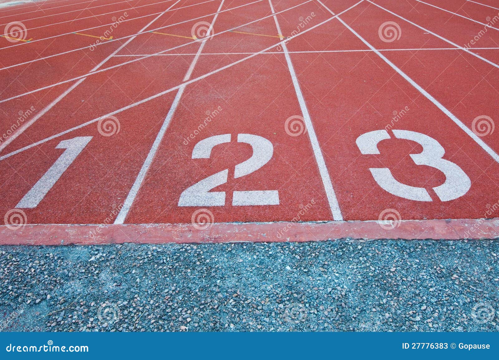 Athletics Track Lane Numbers Stock Image - Image of race, sport: 27776383