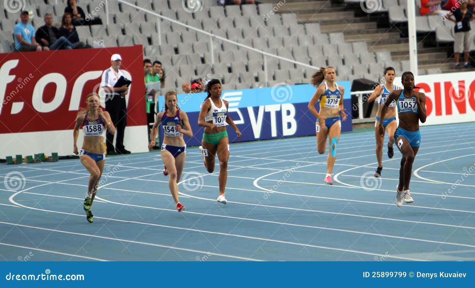Athlets Compete in the 400 Meters Race Editorial Stock Image - Image of ...
