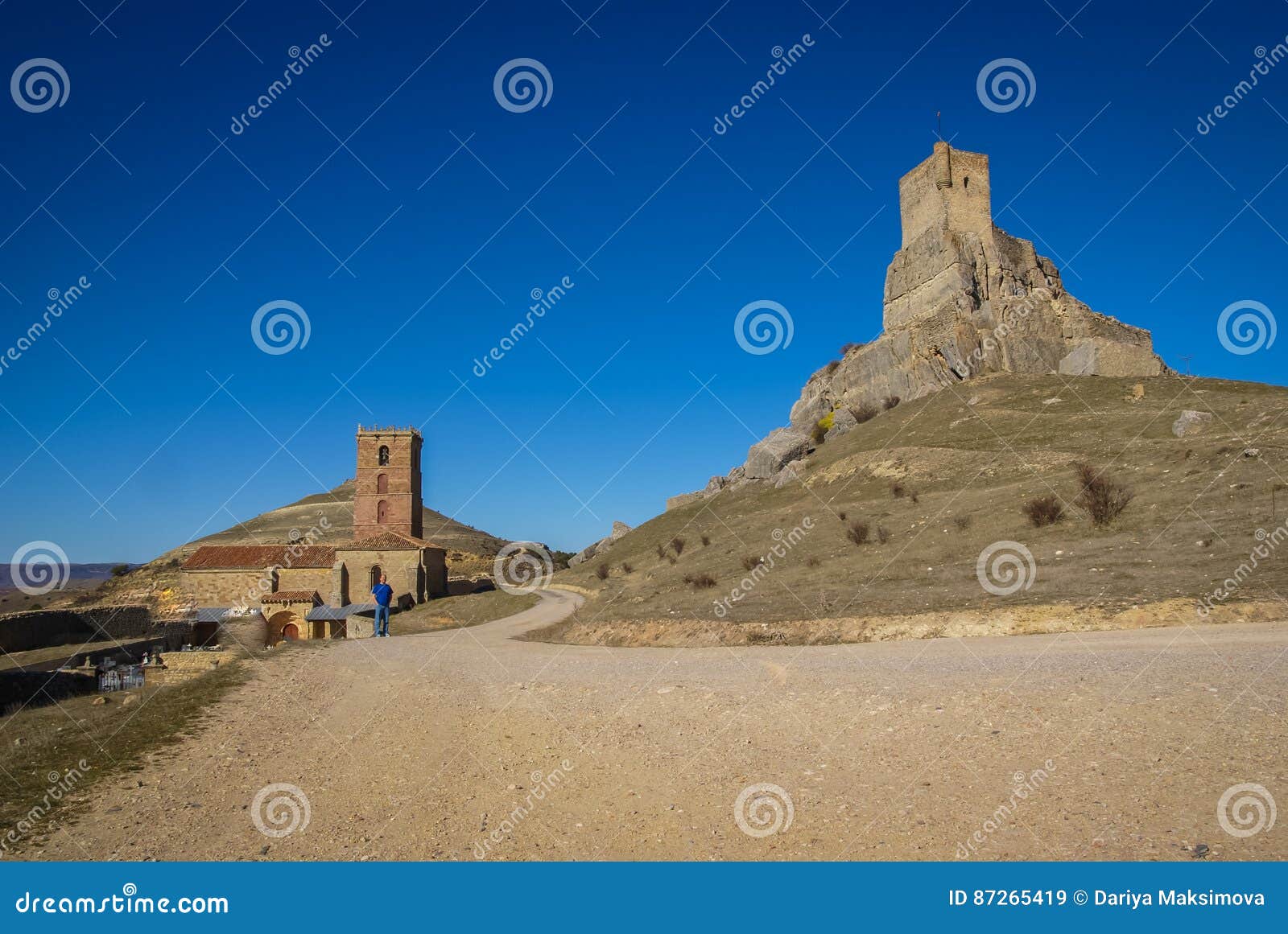 Atiensa Castle, Castilla La Mancha, Spain Editorial Stock Image - Image ...