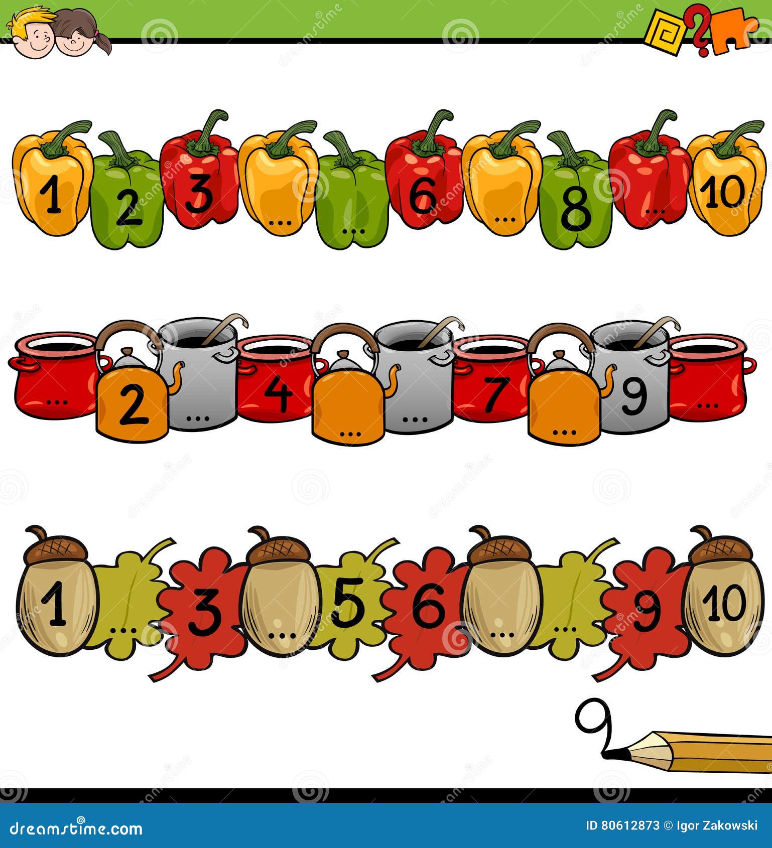 Atividade De Contagem Matemática Ilustração Stock - Ilustração de vetor ...