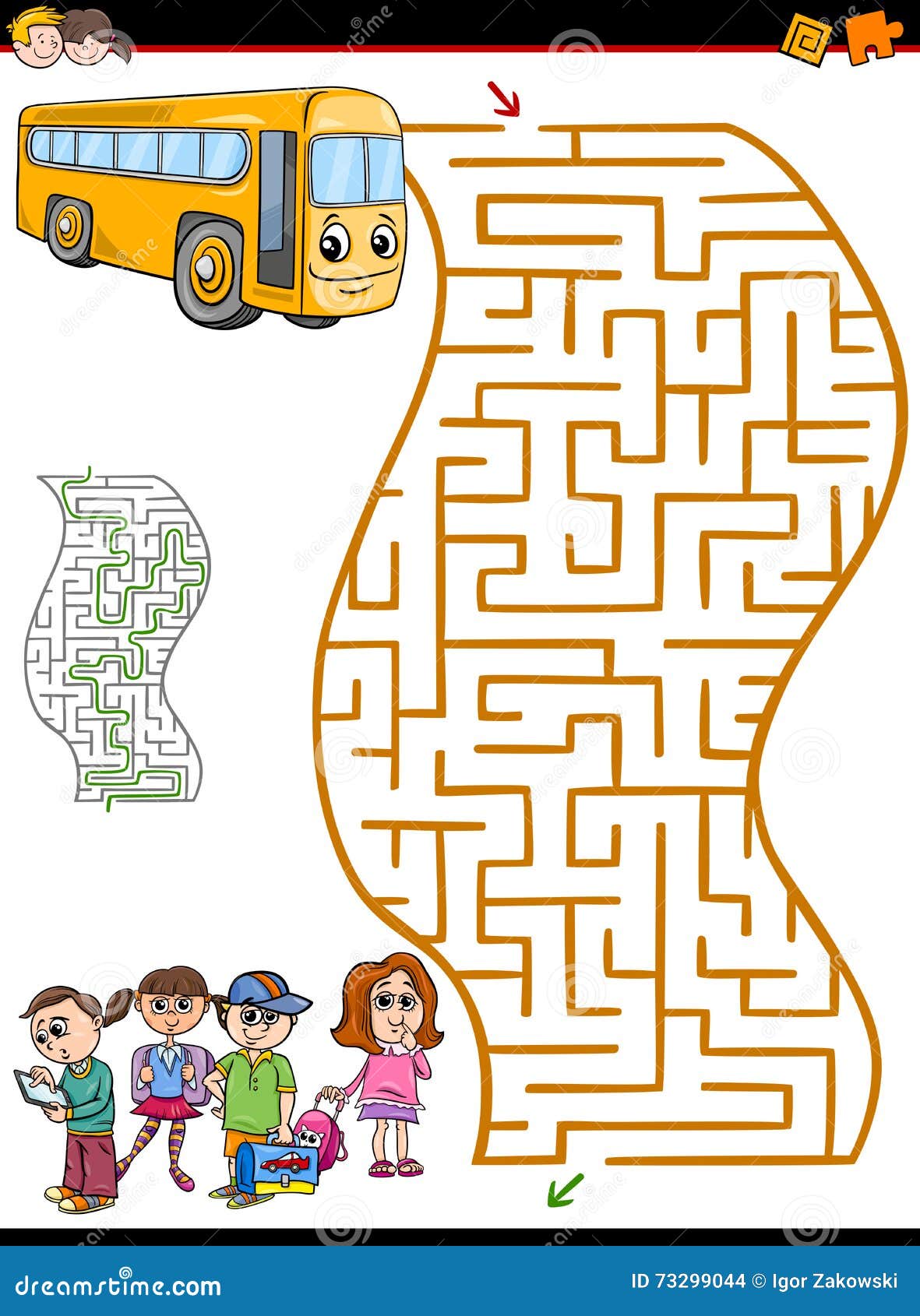 Atividade Do Labirinto Ou Do Labirinto Para Crianças Ilustração do ...