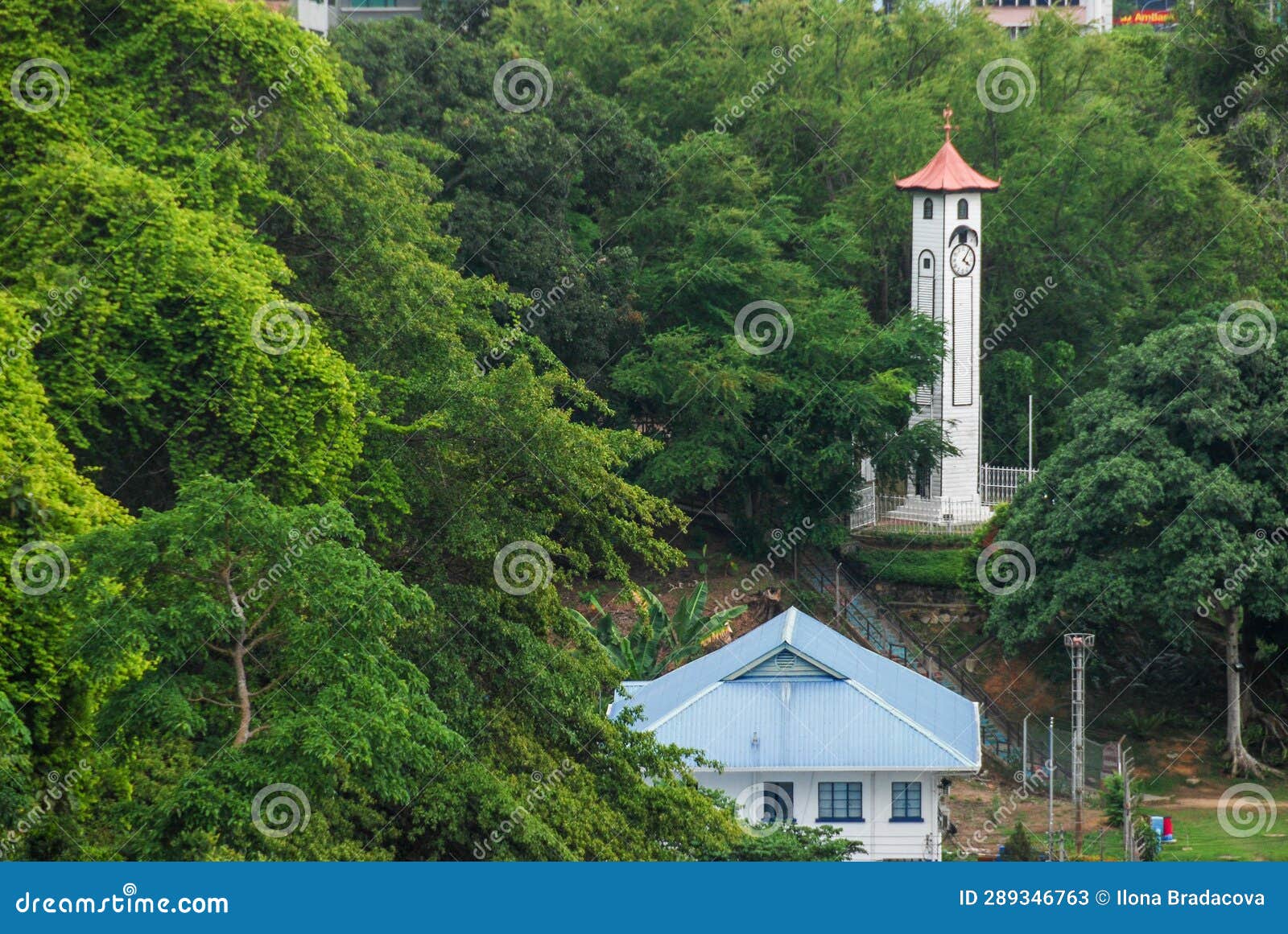 Atkinson Clock Tower in Kota Kinabalu Stock Image - Image of white ...